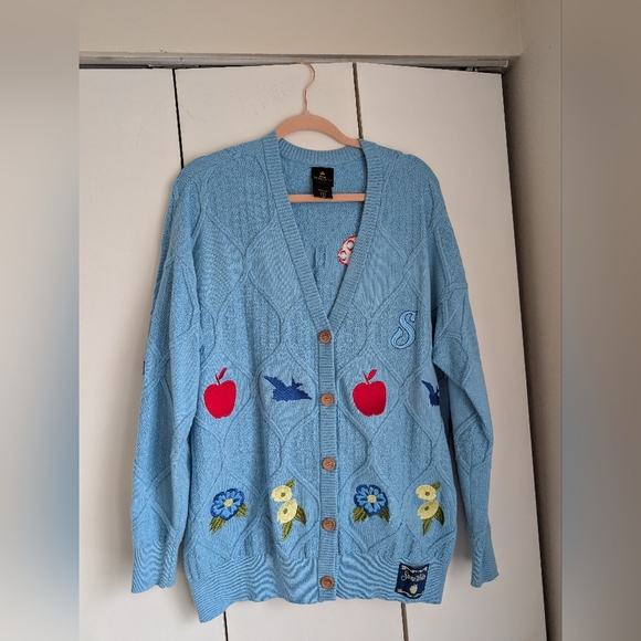 Disney | Sweaters | Disney Womens X Lxl Snow White Blue Embroidered ...